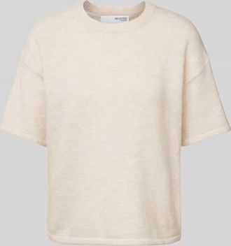 Selected Wollshirt mit Rundhalsausschnitt Modell MALINE-LILIANA