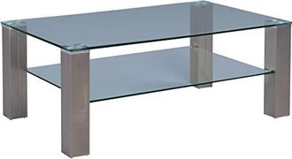 M2 Kollektion Couchtisch Cilo 2 in Silber, B/H/T = 105x41x65cm