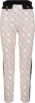 Elisabetta Franchi Femme, Pantalons, Beige, Taille: 42 FR Slim-fit Pantalons