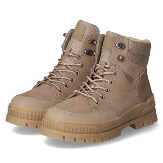 Rieker W2176-64 Schnürstiefel Synthetik Damen in beige - Gr. 39