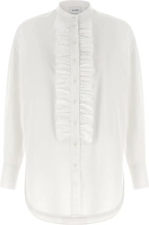 Nude Nude, Femme, Blouses et Chemises, Blanc, Taille: 36 FR Cotton Poplin Shirt