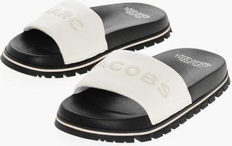 Marc Jacobs Leather THE SLIDE Slides with Embossed Logo size 35