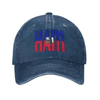 Generic Drapeau DHa&iuml;ti Femme Homme Casquettes Snapback D&eacute;contract&eacute; Casquette Trucker Anti UV Trucker Caps pour Voyage Toutes Les Saisons Sport