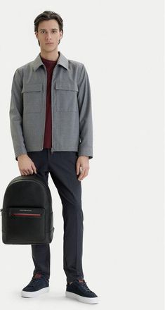 Tommy Hilfiger Rucksack Th Foundation Backpack AM0AM14155 Schwarz