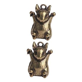 Garneck 2pi&egrave;ces Figurine De Souris D&eacute;corative Statue De Rat Suspendue Pendentif Adorable Porte-cl&eacute;s Accessoire