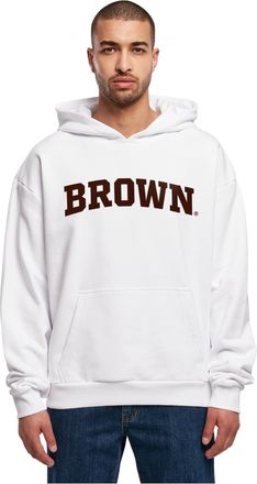 Merchcode Merchcode Mens MP5006348-Brown University-Script Ultra Heavy Hoody Sweatshirt, White, L