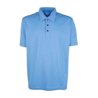 Bottega Veneta Baumwoll-Piqu&eacute;-Polohemd - - Tops - Herren - Blau - S