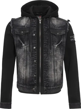 Cipo & Baxx Jacke CJ307 abgerundet mit metallischen Details