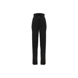 Elisabetta Franchi Femme, Pantalons, Noir, Taille: 38 FR Straight Pantalons