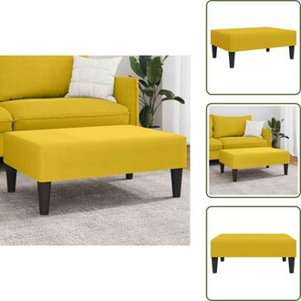vidaXL Fu&szlig;hocker Gelb 77x55x31 cm Samt - Samtsessel - Hocker Gelb - Beistelltisch - Couchtisch - Wohnzimmer Dekoration - The Living Store