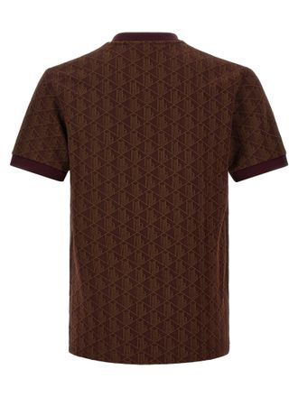 Lacoste Monogram Jacquard T-Shirt - Brown