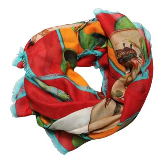 Dolce & Gabbana Ch&acirc;le Foulard Motifs Marco Polo - Femme - Accessoires - Multicolore - Taille: ONE Size