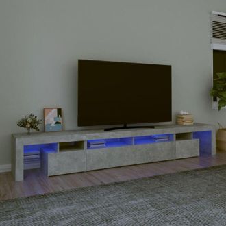 vidaXL Vidaxl - TV-Schrank mit LED-Leuchten Betongrau 260x36,5x40 cm