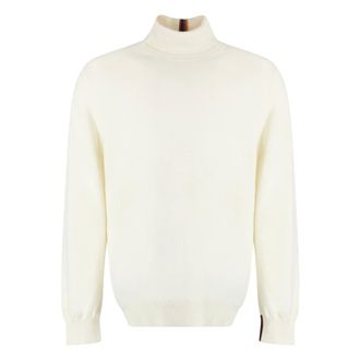 Paul Smith Homme, Pulls, Blanc, Taille: S Cashmere Turtleneck Pullover