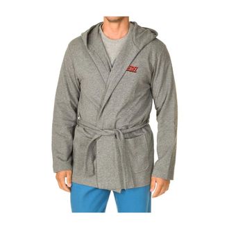 Diesel Homme, V&ecirc;tements de nuit et de d&eacute;tente, Gris, Taille: L Long Sleeve Robe