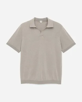 Arket Poloshirt Aus Baumwoll-Leinen -Beige
