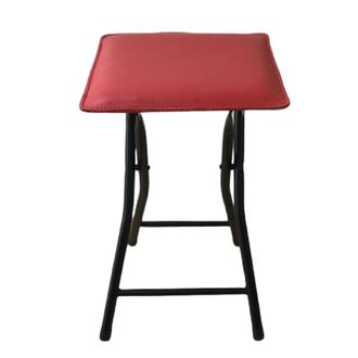 Generic 45 cm PU-gepolsterter Fr&uuml;hst&uuml;cks Klapphocker, Campinghocker, Quadratischer Make-up-Stuhl, Belastbar bis 136kg, f&uuml;r Outdoor, Reisen, Wandern, Grillen, 