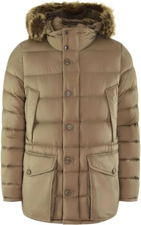 Moncler Homme, Vestes, Beige, Taille: 2XL Clunye Short Parka