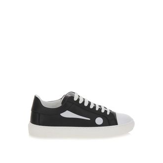 Moschino Symbol Sneakers Schwarz Wei&szlig; Kontrast - - Shoes - Damen - Schwarzk - 39 EU