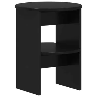 vidaXL Mobile Laterale Nero &Oslash;40 X 50 Cm Legno Ingegnerizzato Vidaxl