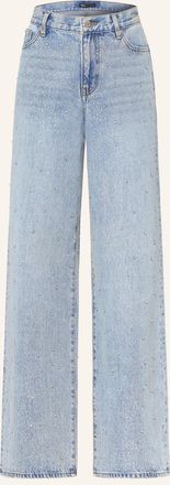 Maje Wide Leg Jeans Mit Schmucksteinen blau