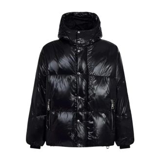 Khrisjoy Schwarze Steppjacke mit Kapuze - - Jackets - Damen - Schwarzk - S