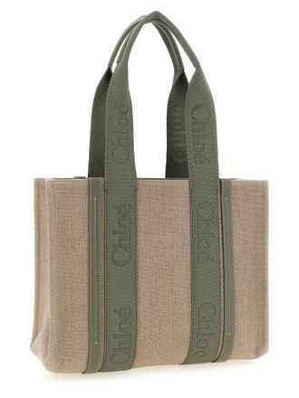 Chlo&eacute; Womens Bicolor Linen Tote Bag