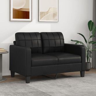 vidaXL 2-Sitzer-Sofa Schwarz 120 cm Kunstleder Vidaxl