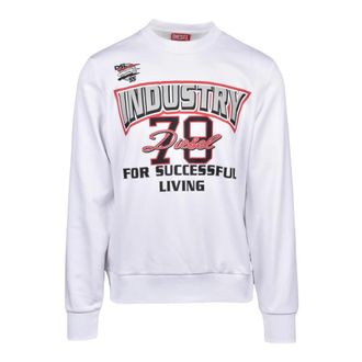 Diesel Felpa Girocollo - - Sweatshirts & Hoodies - Herren - Wei&szlig; - XL