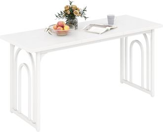Giantex Giantex Esstisch für 6 bis 8 Personen, 160 cm, rechteckig, robuste Metallbeine, moderner Esstisch aus Holz, für Küche, Wohnzimmer, Esszimmer, Restaura