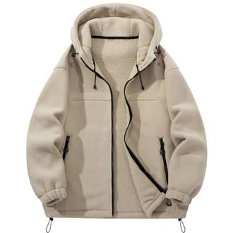 Generic Veste à capuche à fermeture éclair pour homme, kaki, L