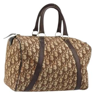 Dior Sac Boston en toile Pre-owned - Femme - Pre-owned - Brun - Taille: ONE Size