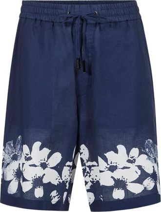 Iceberg Homme, Shorts, Bleu, Taille: XL Bermuda en Lin et Coton