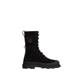 Moncler Vera High Suede Lace-Up Boots