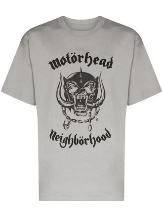 Neighborhood x Motörhead t-shirt à slogan imprimé - Gris