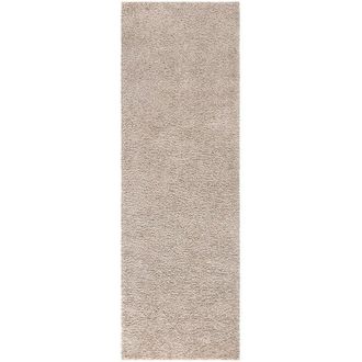 City Sport Tapis &agrave; Poils Longs doux SOFTY, Tapis de Salon, Chambre, Couloir (Beige Sable - 80x300cm)