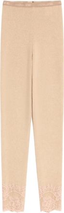 Valentino Garavani lace cashmere leggings - Nude