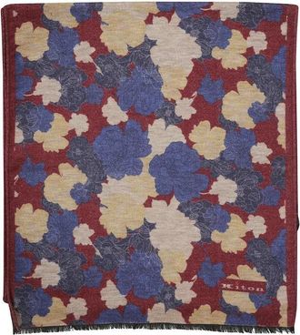 Kiton Tücher & Schals - Floral Cashmere Scarf - Gr. unisize - in Bunt - für Damen