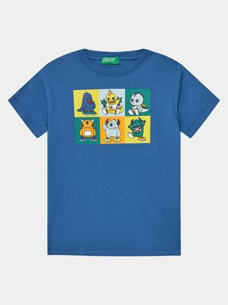 Benetton United Colors Of Benetton T-Shirt 3I1XG10DE Blau Regular Fit