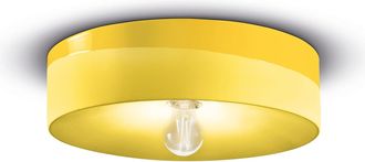 Ferroluce Deckenleuchte gro&szlig; Vintage Dec&ograve; Pi Keramik Zitronengelb 1 Licht E27