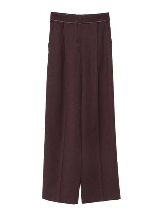 Forte_Forte Casual Hose - Dunkelrot