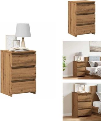 vidaXL Table de chevet chêne artisanal 40x35x62,5 cm bois dingénierie - Table De Chevet - Tables De Chevet - Meuble De Chevet - Armoire De Chevet