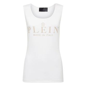 Philipp Plein Femme, Tops, Beige, Taille: 42 FR Tank Top Iconic