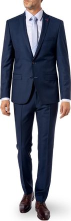 Roy Robson Herren Anzug blau meliert Slim Fit