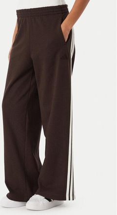 adidas Jogginghose 3-Stripes KW7703 Dunkelbraun Wide Leg