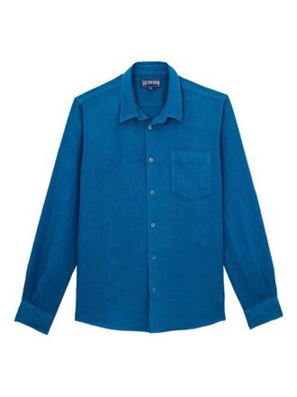Vilebrequin Hemd aus Leinen - Blau