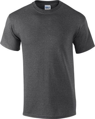 Gildan Unisex Ultra Cotton Adult T-Shirt Tshirt, Dunkel meliert, XL
