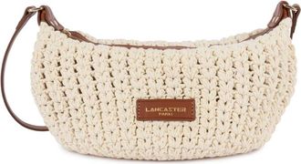 Lancaster Femme, Sacs, Brun, Taille: ONE Size Petit sac besace Tress&eacute; coton
