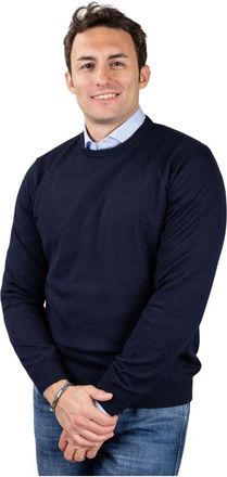 Ferrante Homme, Pulls, Bleu, Taille: XL G22103 Pull ras du cou