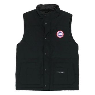 Canada Goose Homme, Vestes, Noir, Taille: XL Gilet &agrave; poches plaqu&eacute;es Freestyle